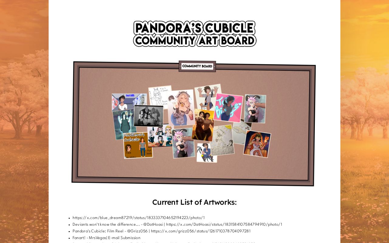 Pandora's Cubicle - Community Art Board